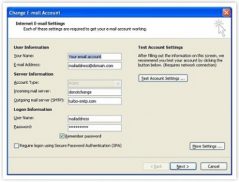 SMTP Settings for Outlook - Parameters and configuration